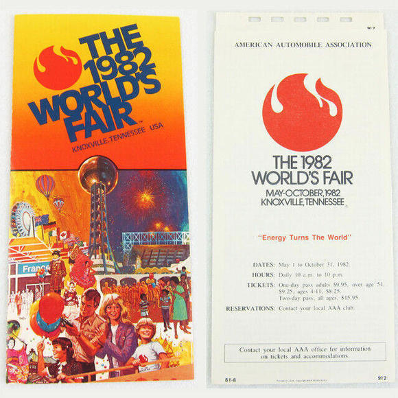 Other | Vintage 1982 Knoxville Tennessee Worlds Fair Brochure Aaa ...